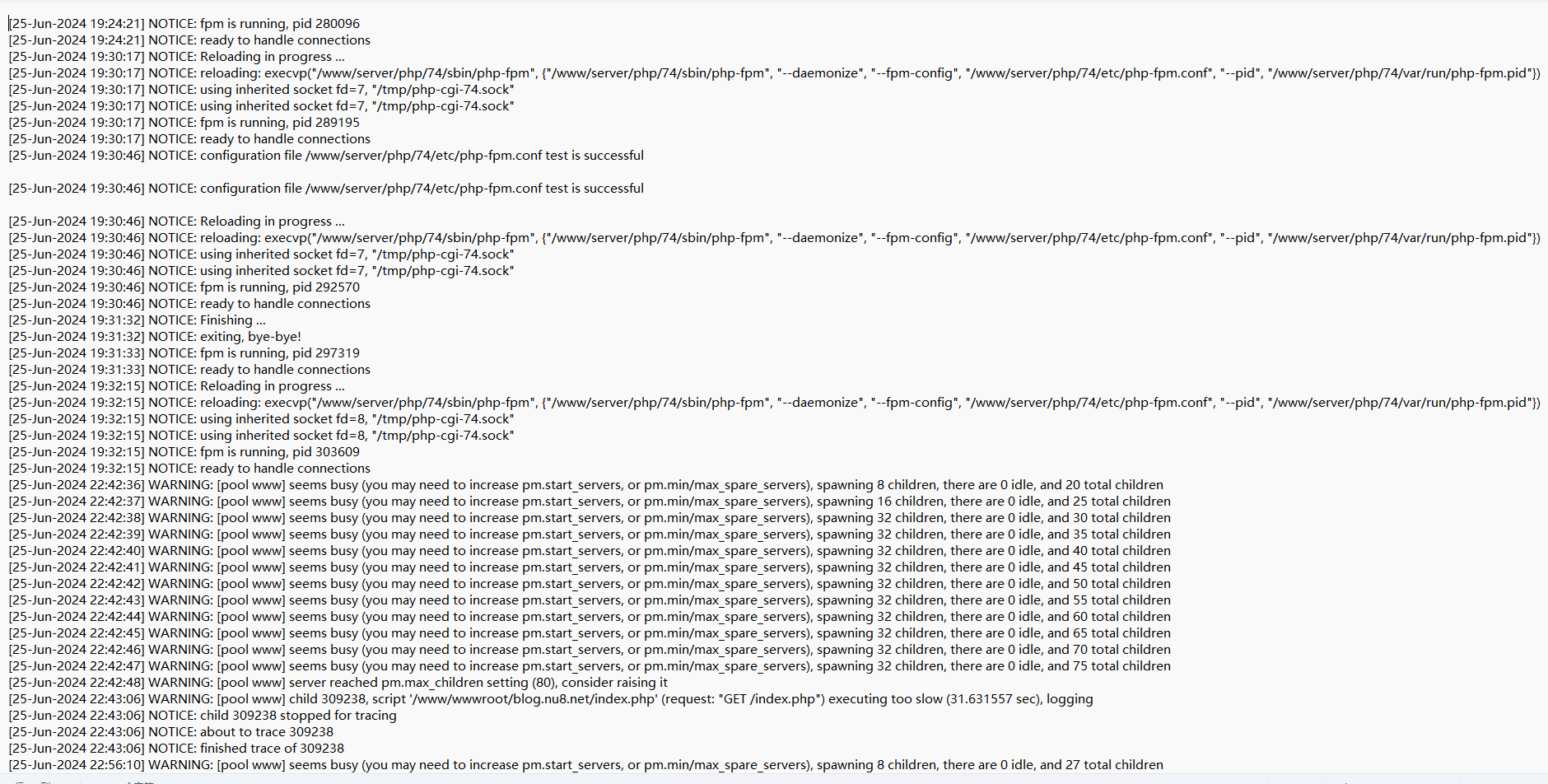 帮忙看看日志 - 宝塔面板 - Moe Tom